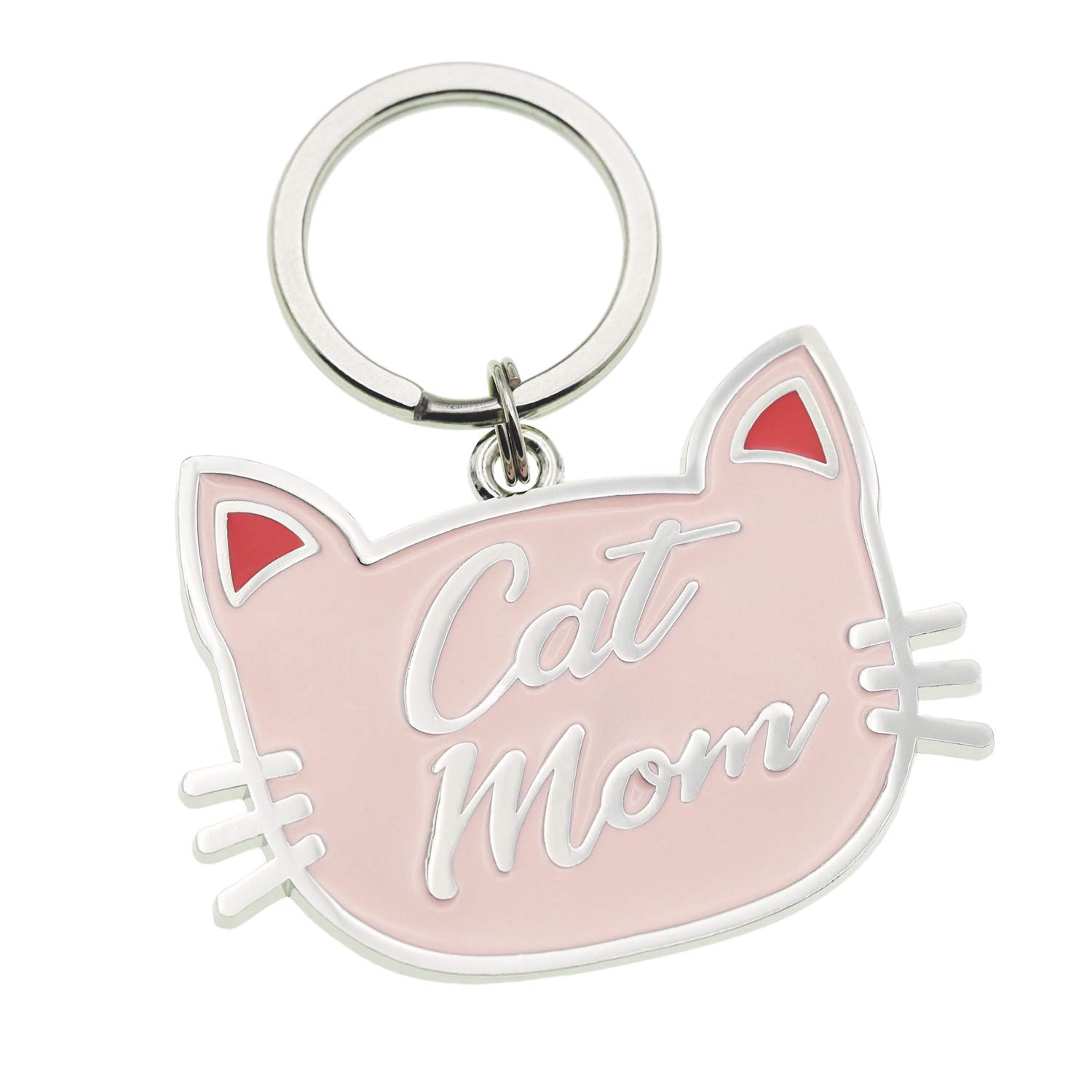 Melix Home Pink Cat Keychain Cat Mom Funny Gifts for Cat Lovers Gifts ...